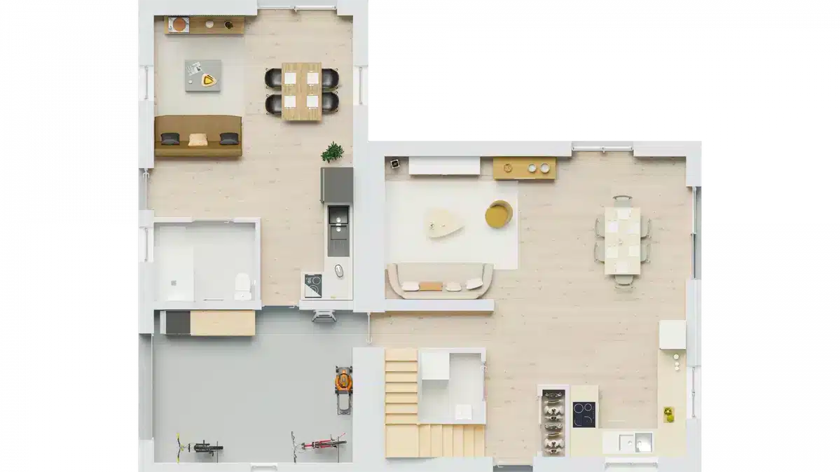 Plan Maison avec studio indépendant - construction neuve